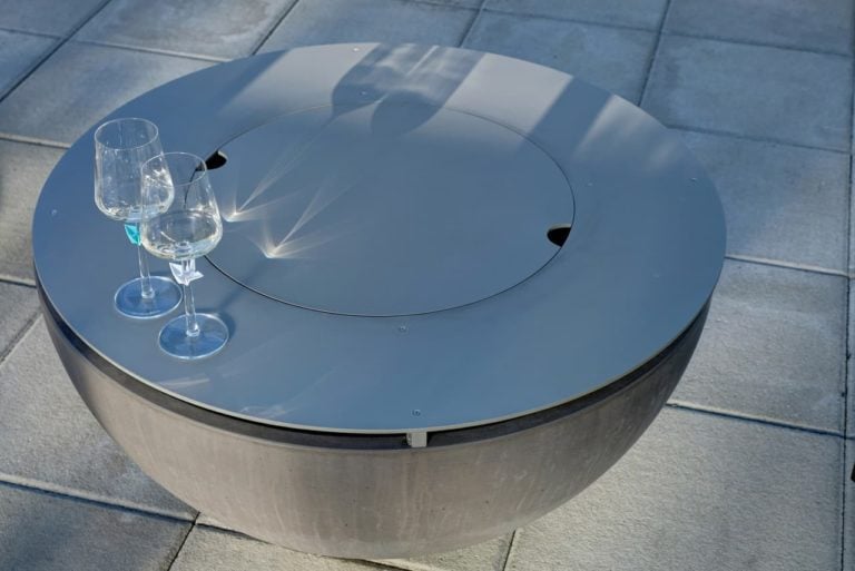 Solus Round Metal Tabletops - From Fire Pit to Coffee Table