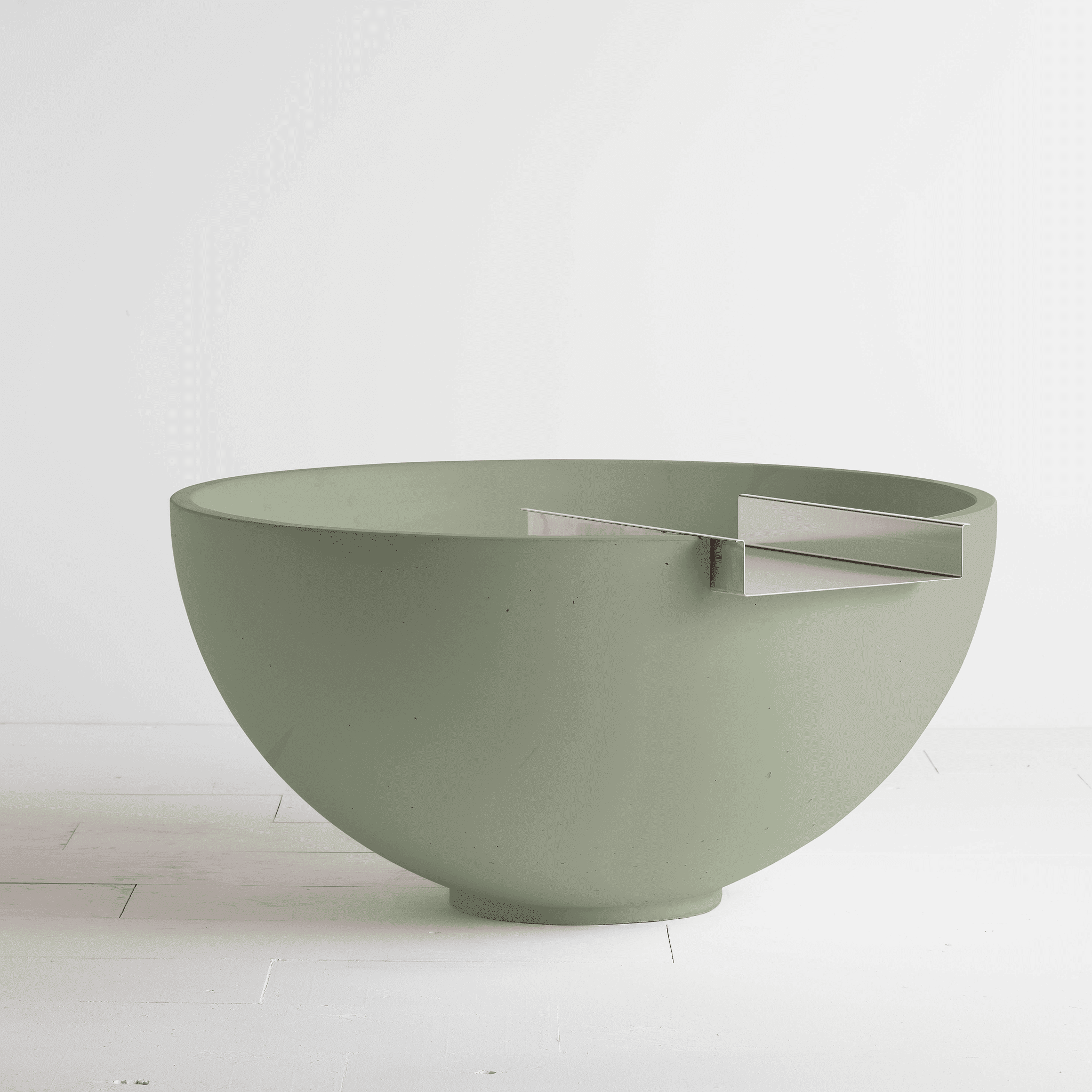 The Scupper - A Hand-Cast Modern Concrete Water Bowl